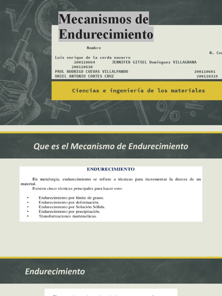 Mecanismos de Endurecimiento | PDF