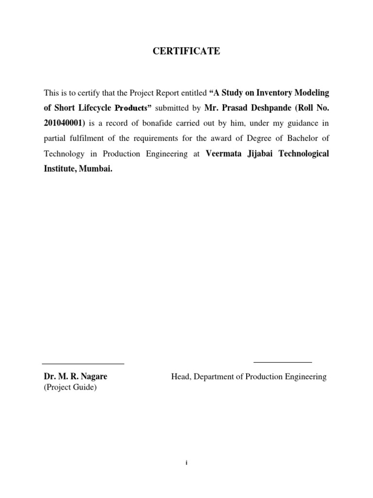 Certificate | Download Free PDF | Prices | Demand