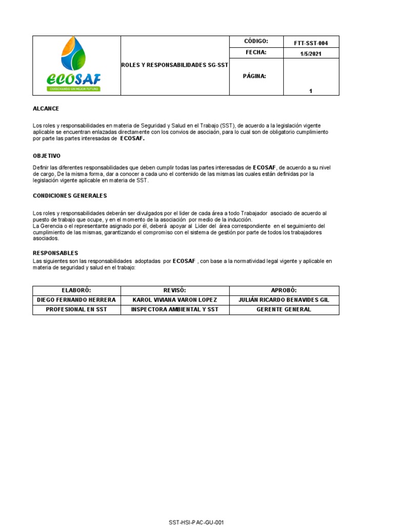 Formato Roles y Responsabilidades | PDF | Responsabilidad | Seguridad y ... Formato Roles y Responsabilidades | PDF | Responsabilidad | Seguridad y ...