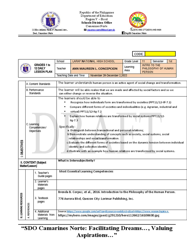 DLP-INTRO TO PHILO Q2 Week 3 | PDF | Society | Learning