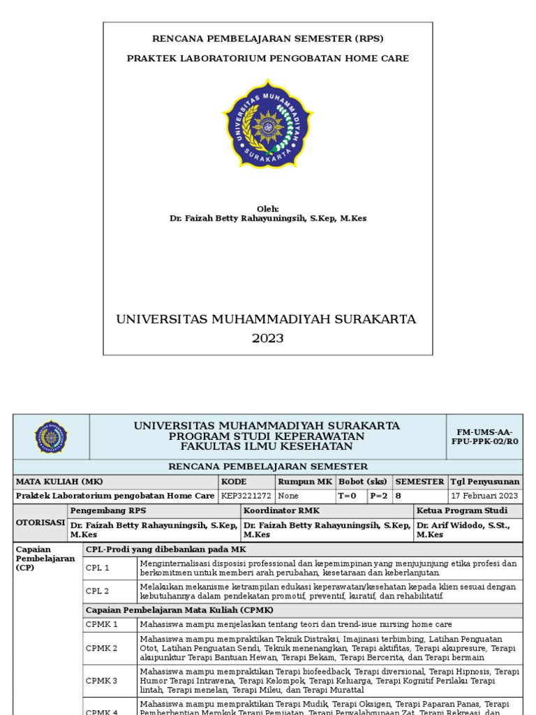 Mata Kuliah - Praktek Laboratorium Pengobatan Home Care | PDF | Karier ...