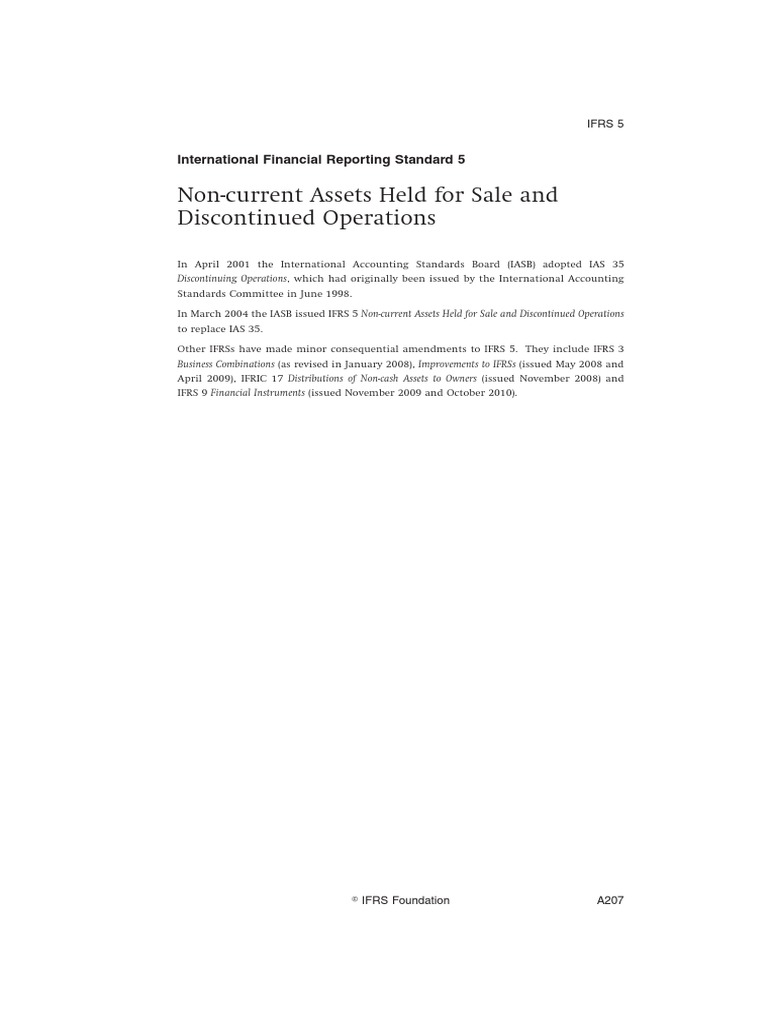IFRS 5 Non Current Assets Held For Sale | PDF | Fair Value ...