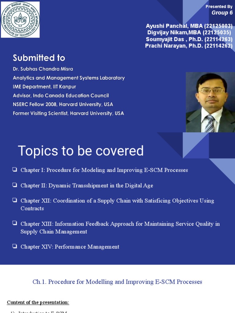 ESCM Group-6 | PDF | Business Process | Supply Chain