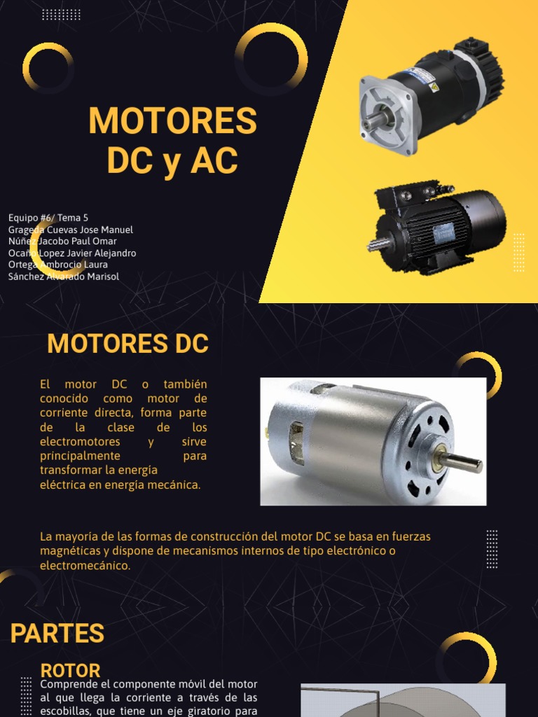 Motores Ac y DC | PDF | Motor eléctrico | Corriente eléctrica