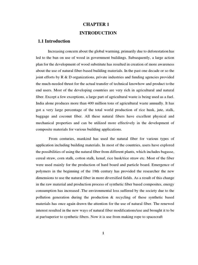 Bamboo Fibre Project Report | PDF | Composite Material | Nature