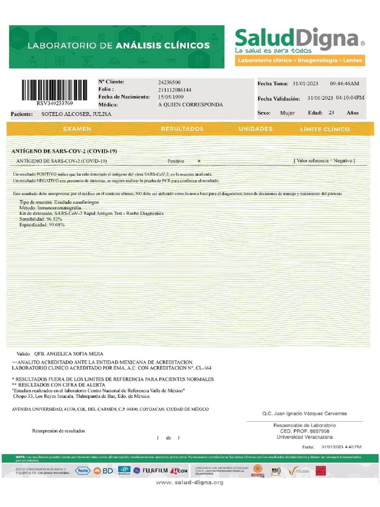 Prueba Salud Digna Editable | PDF