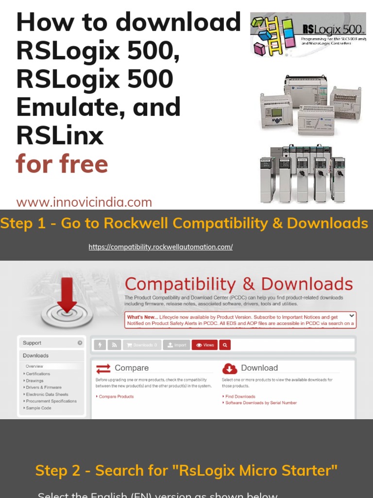 How To Download RSLogix 500, RSLogix 500 Emulate, and RSLinx For Free | PDF | Computers