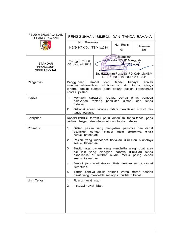 Spo Simbol Dan Tanda Bahaya | PDF