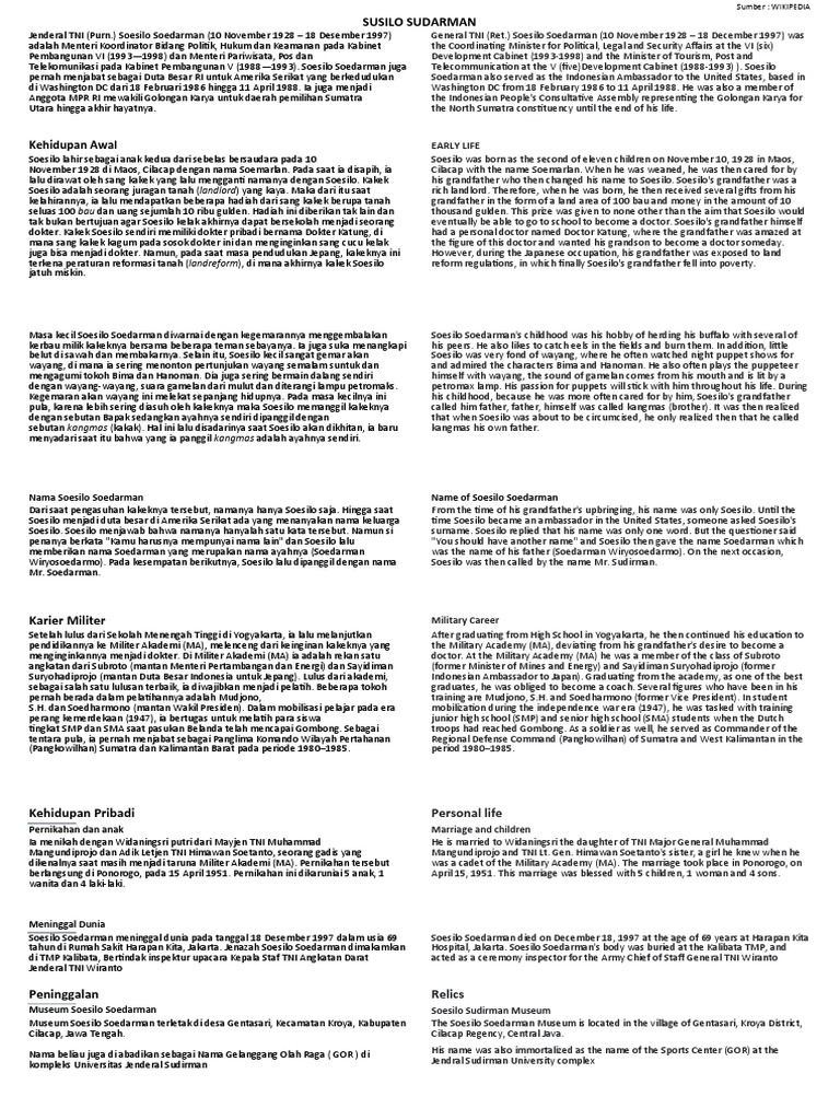 Biografi Jenderal Soesilo Soedarman | PDF