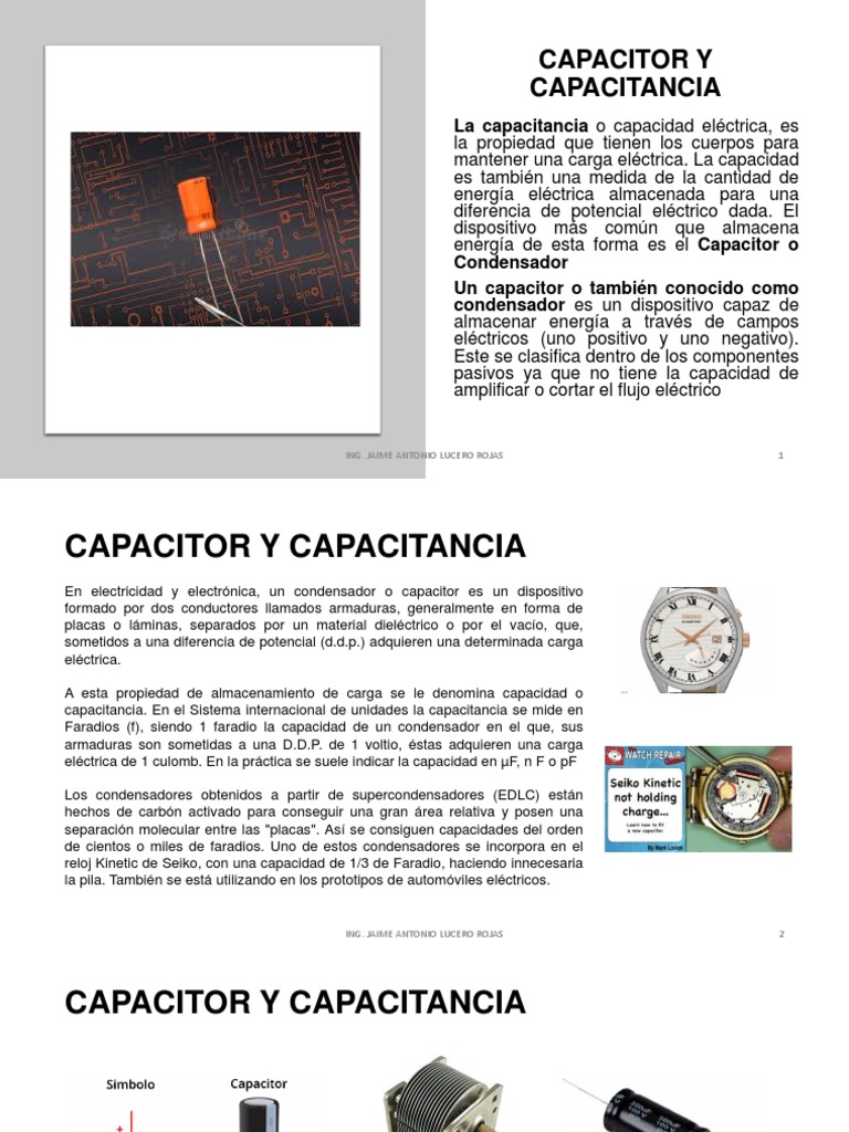 Capacitor y Capacitancia | PDF | Condensador | Dieléctrico