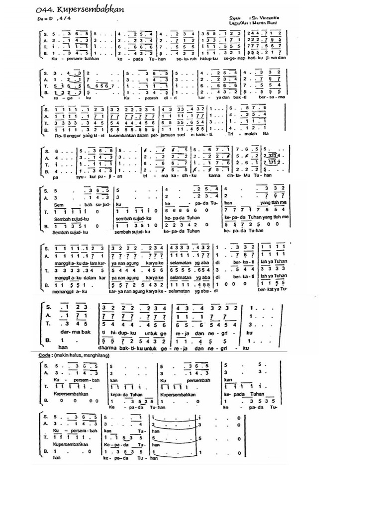 Teks Lagu Persembahan | PDF