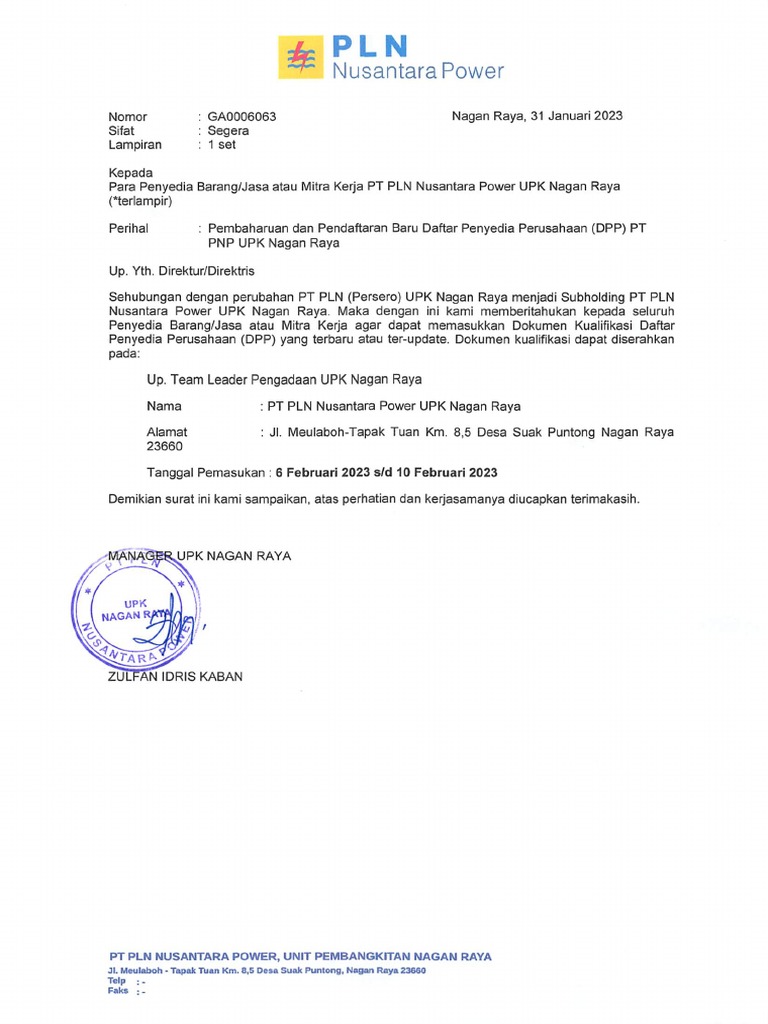 Ga0006063 Pembaharuan Dan Pendaftaran Baru Daftar Penyedia Perusahaan ...