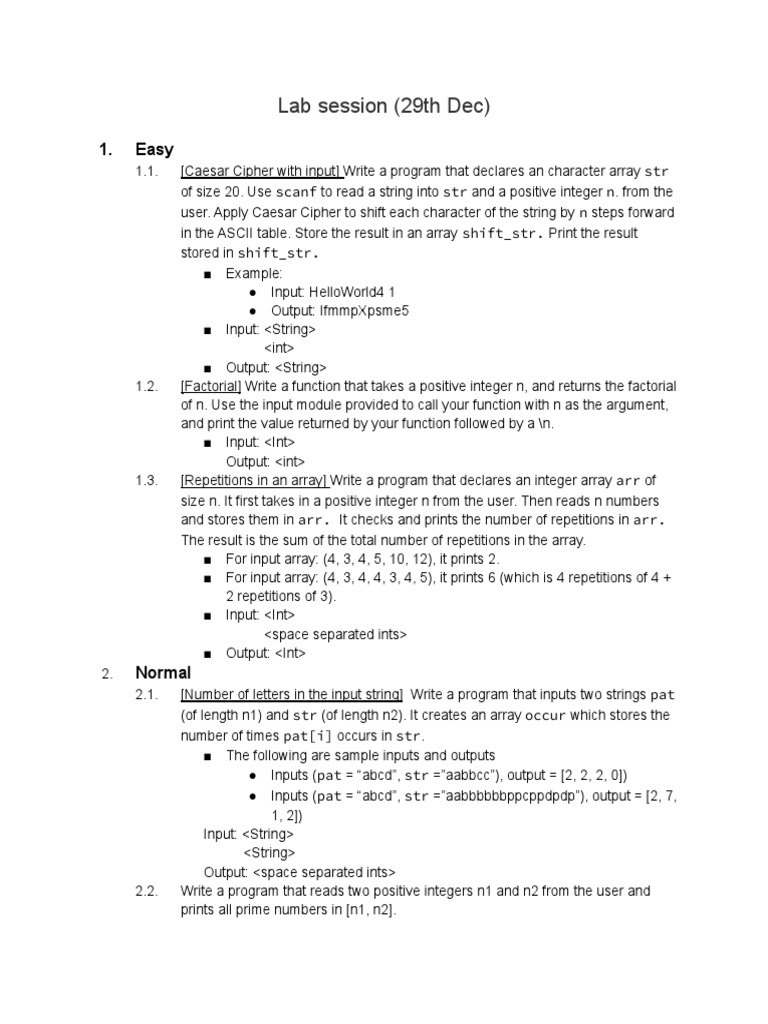 Lab 4 Ex | Download Free PDF | String (Computer Science) | Computer ...