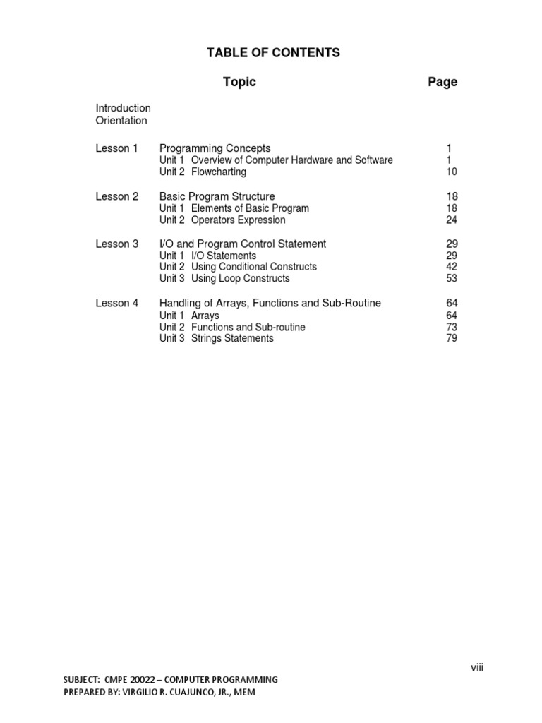 CMPE 20022 COMPUTER PROGRAMMING ECE Lesson 1 | PDF | Computer Programming | Programming Language