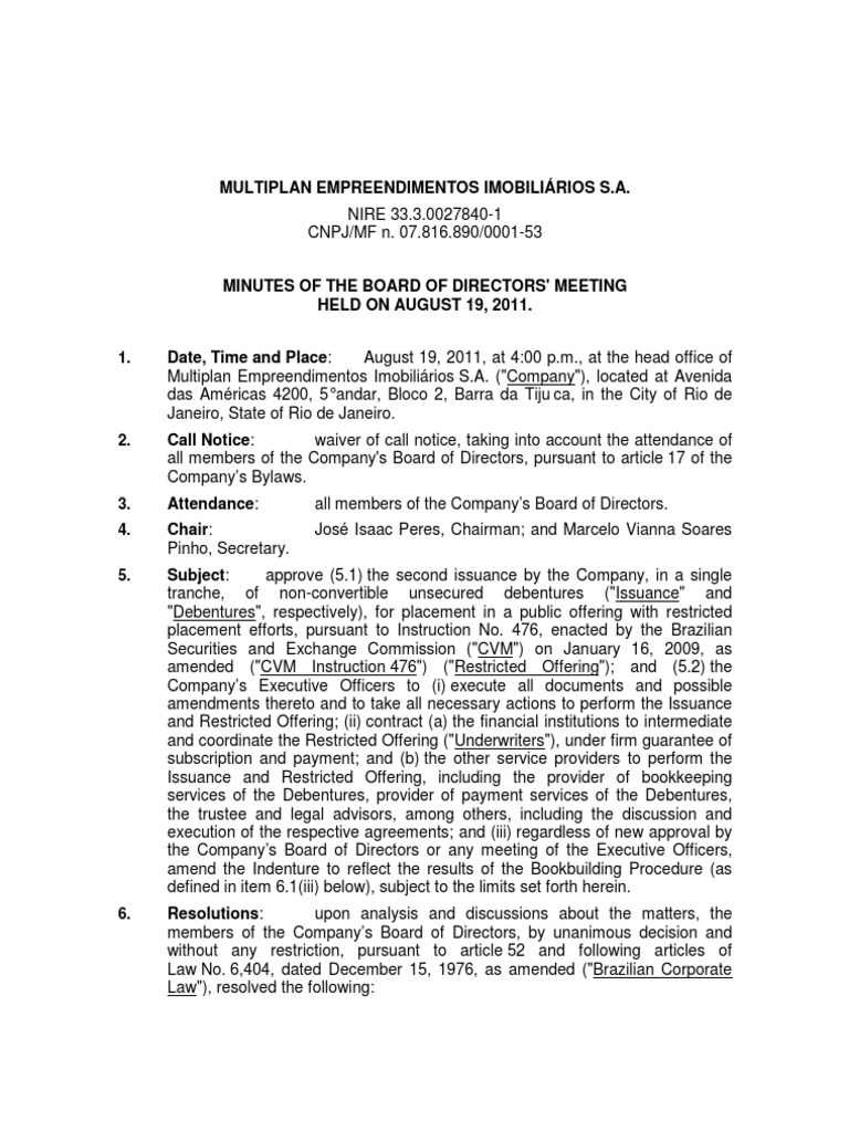 Multiplan Empreendimentos Imobiliários S.A | PDF | Underwriting | Subscription Business Model