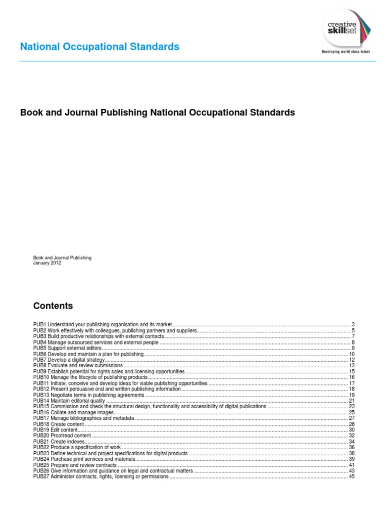 Book Journal Publishing National Standards | PDF | Supply Chain ...