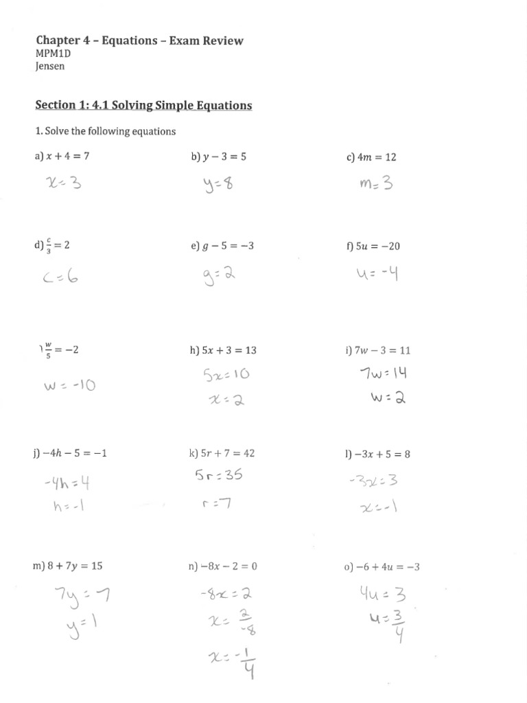 Chapter 4 Exam Review Solutions | PDF Chapter 4 Exam Review Solutions | PDF