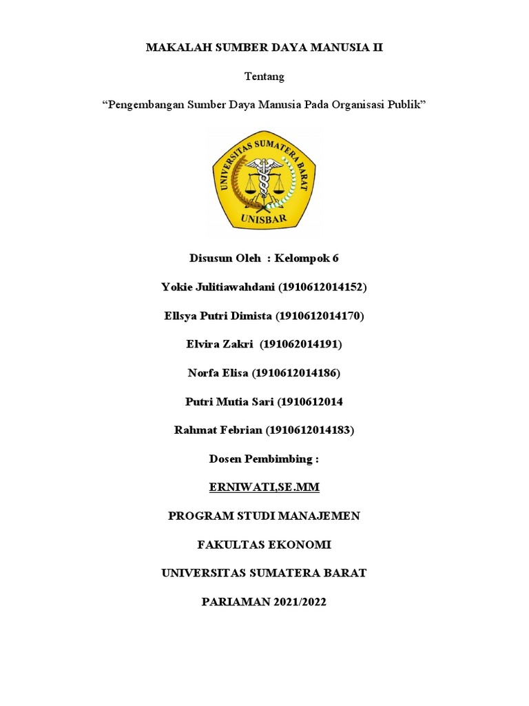 Makalah Sumber Daya Manusia Ii K.6 | PDF