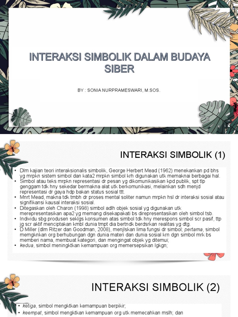Teori Interaksi Simbolik dan Teks Internet | PDF