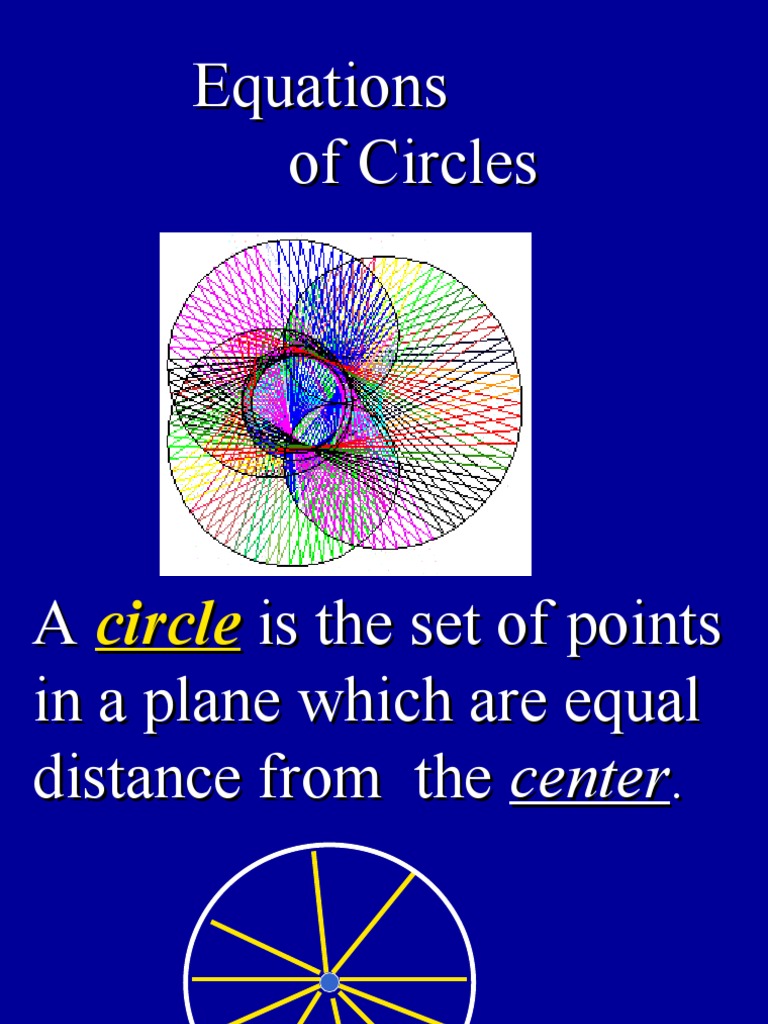 10 7 Equations of Circles | PDF