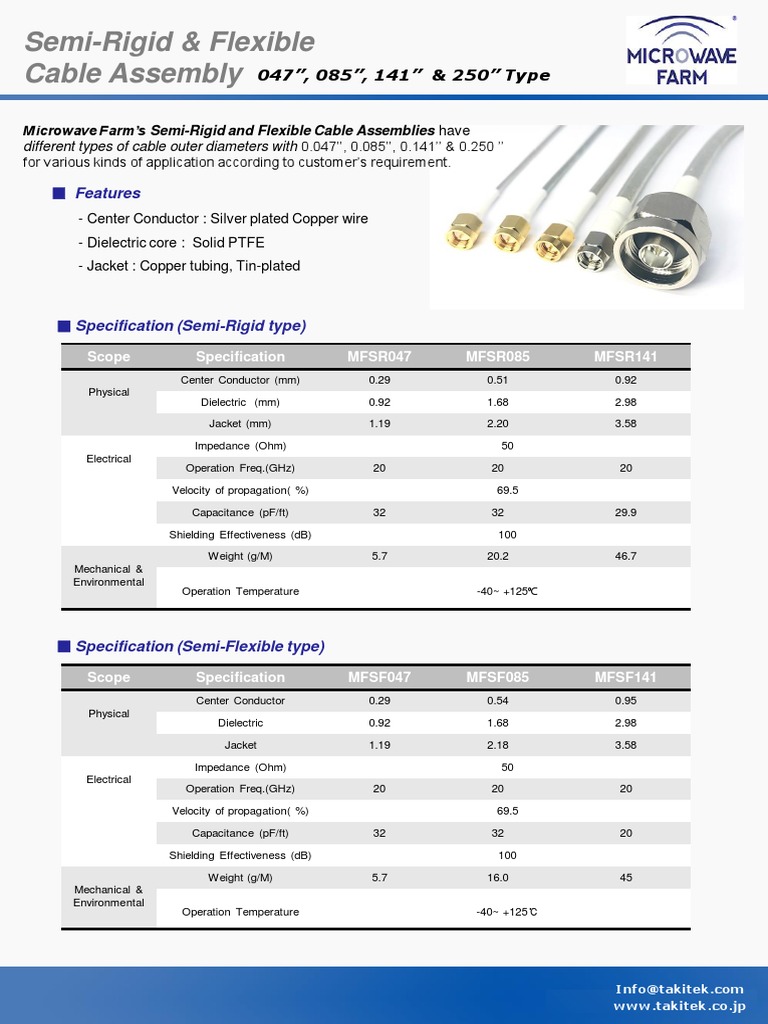 Takitek - Semi-Rigid & Semi-Flexible Cable Assemblies - Ver2.0 ...
