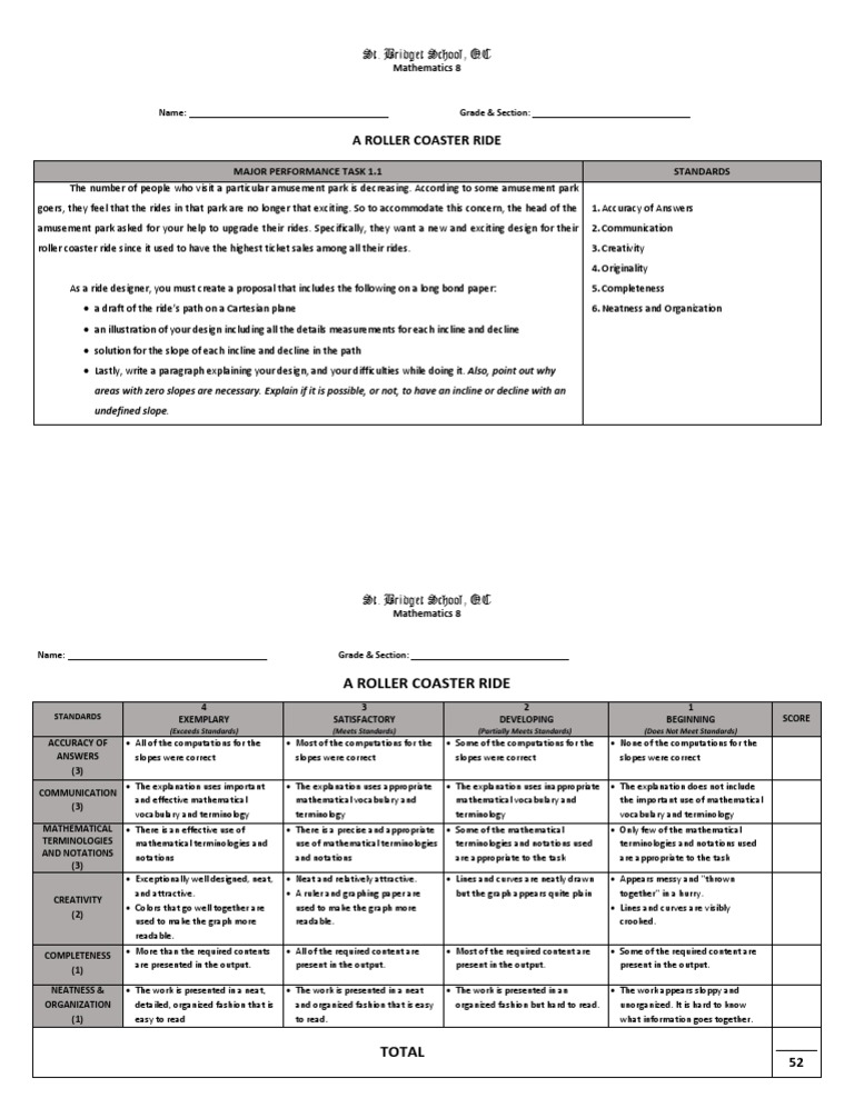 Math Major PT 2.1 Roller Coaster Ride | PDF | Mathematics