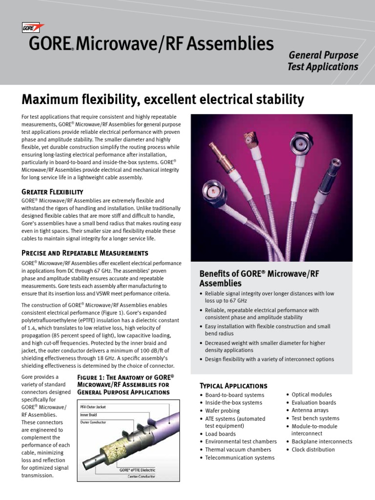 GORE General Purpose Test Applications AUG2015 | PDF | Electrical ...