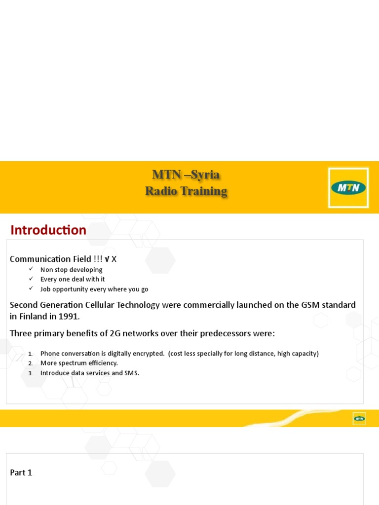 Radio Training | PDF | Cellular Network | Telecommunications