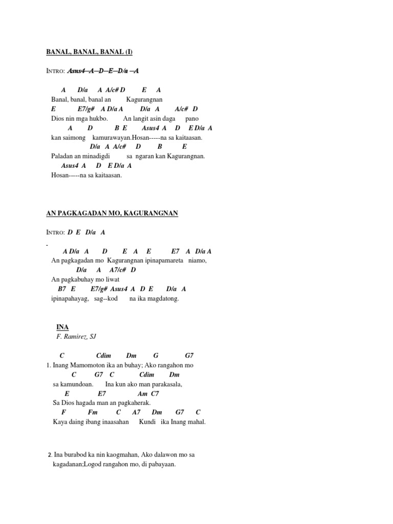 Bicol Mass Litugical Songs | PDF