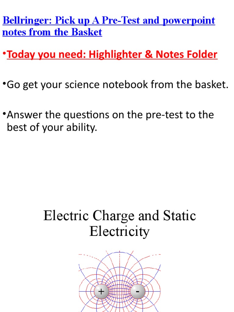 Electric Charge and Static Electricity PPT | PDF | Electric Charge | Force