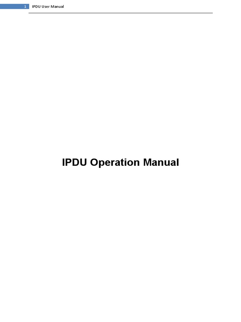 IPDU+Operation+Manual+ OEM | PDF | Ip Address | Port (Computer Networking)