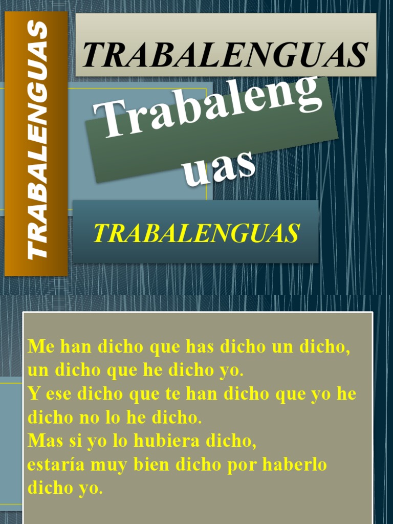 Divertidos Trabalenguas en Español | PDF