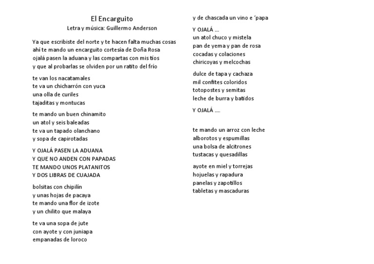 El Encarguito letra | PDF