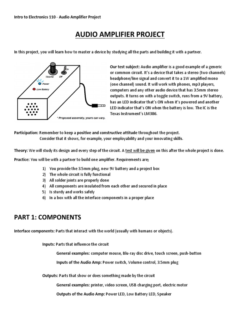 audio_amp | PDF | Amplifier | Resistor