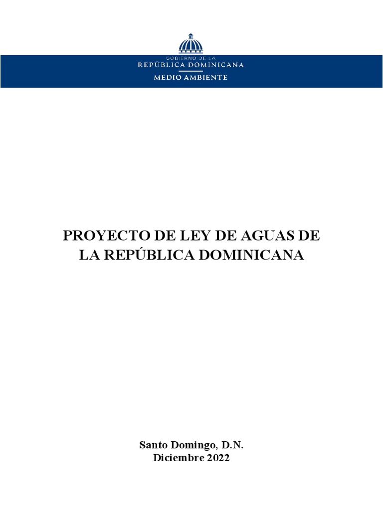 Proyecto de Ley de Aguas V. FINAL 09-12-2022 | PDF | Agua | Sustentabilidad