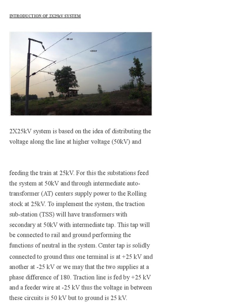 Power System Installation 2x25kv Traction System | PDF | Electrical ...