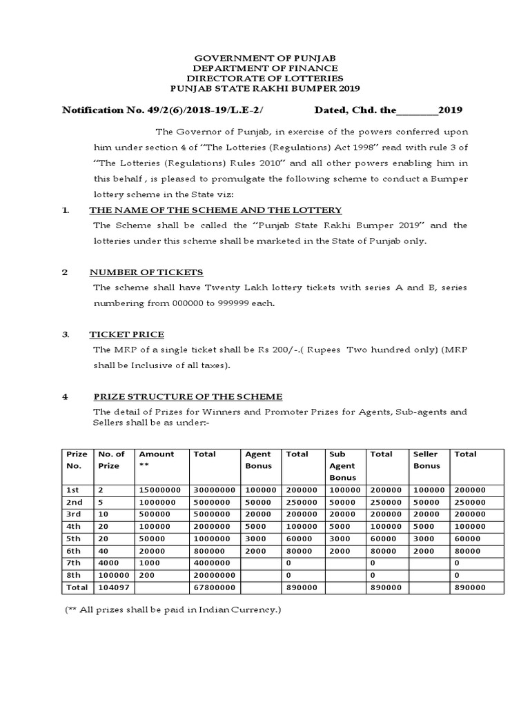 Notification No. 49/2 (6) /2018-19/L.E-2/ Dated, Chd. The - 2019 | PDF ...