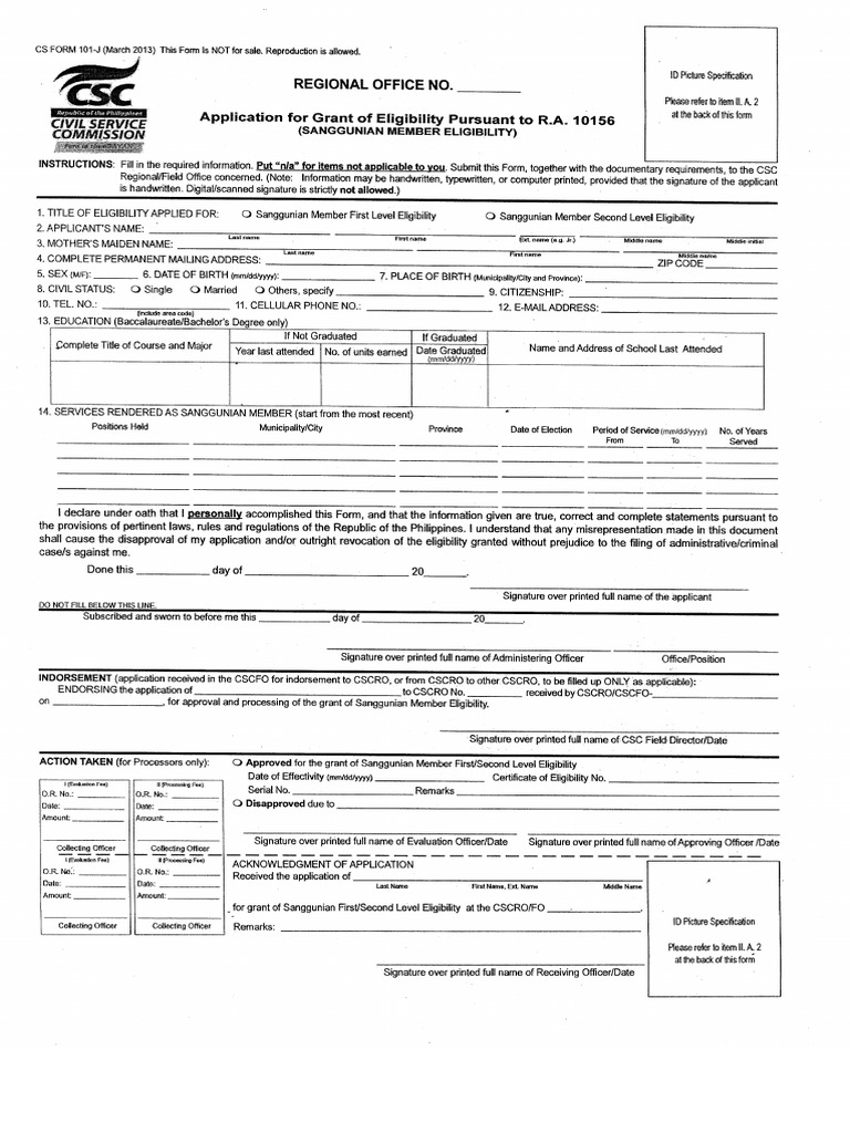 Cs Form 101-j Sme | PDF