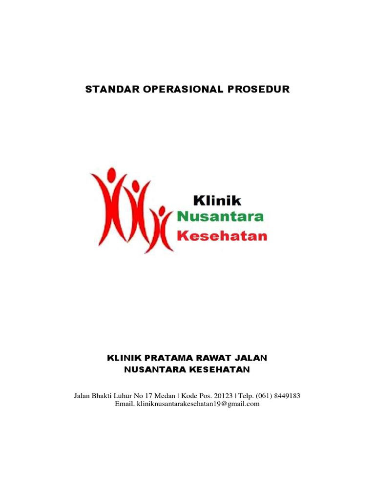 SOP-Klinik Pratama Rawat Jalan Nusantara Kesehatan - Baru 2021 | PDF