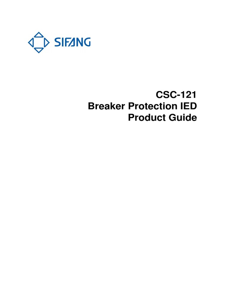 CSC-121 Breaker Protection IED Product Guide (0SF.492.053E) - V1.10 ...