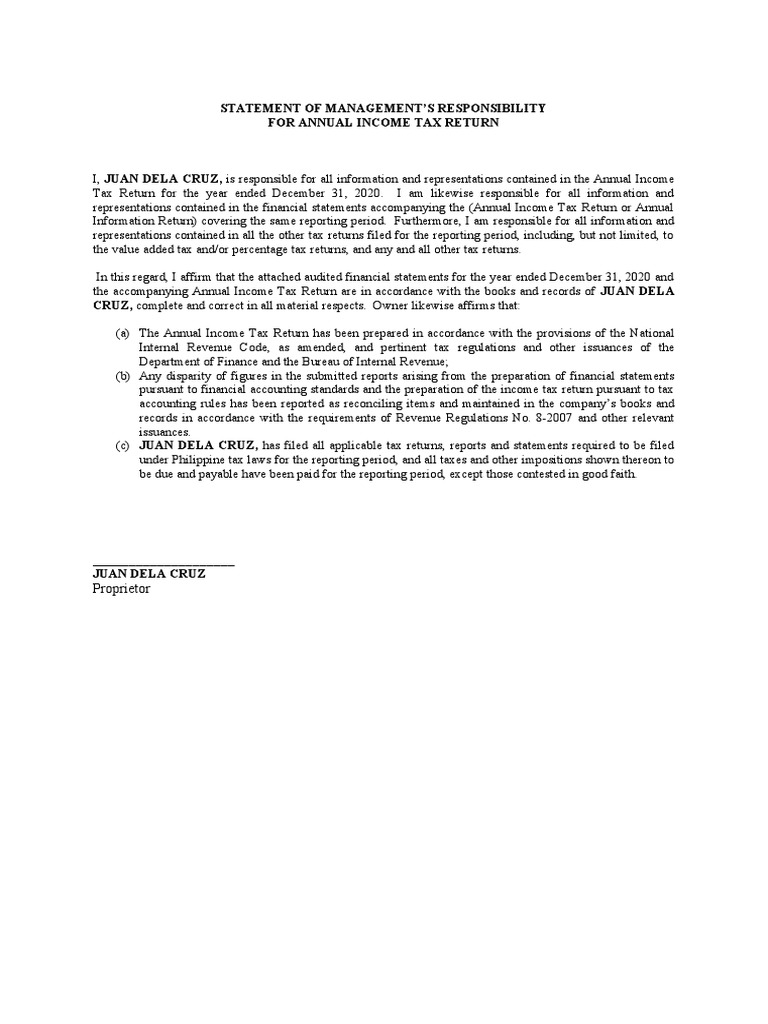 SMR For Sole Prop | PDF