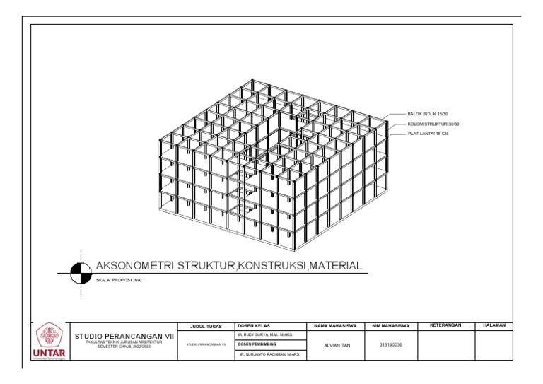 Aksonometri Struktur | PDF