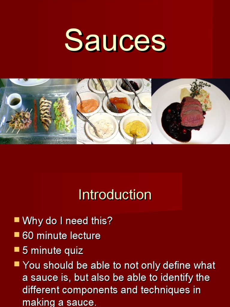 Sauces 130922221050 Phpapp02 | PDF | Sauce | Emulsion