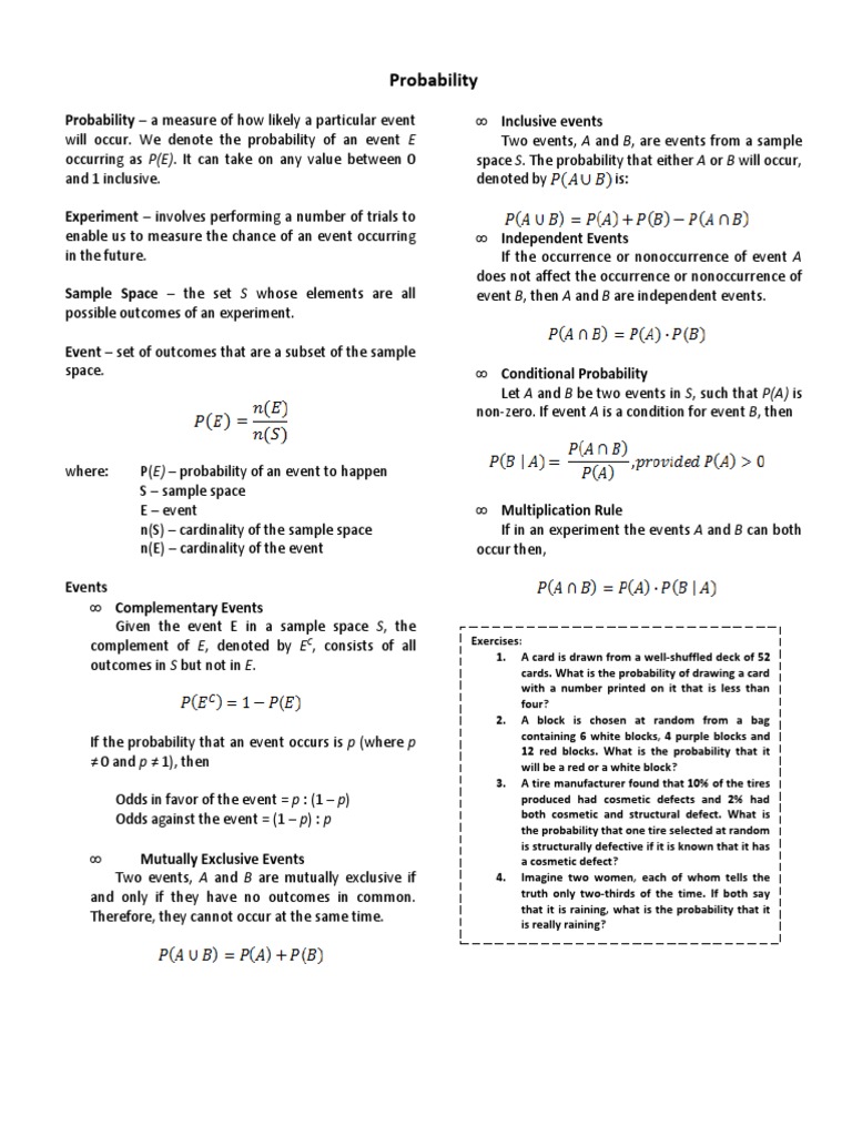 Probability | PDF | Probability | Probability Theory