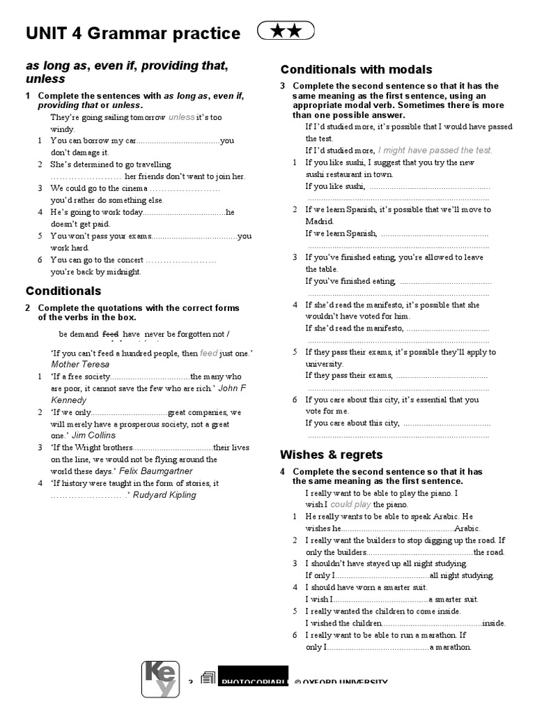 Grammar Unit 4 2star | PDF | Squatting | Linguistics