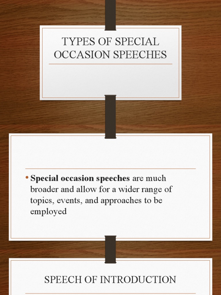 Types of Special Occasion Speeches | PDF | Funeral | Psychology
