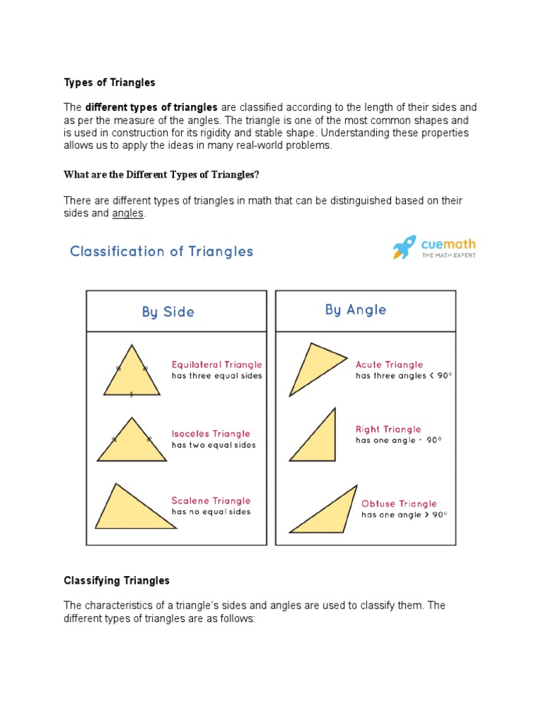 Types of Triangles | PDF | Triangle | Polygon
