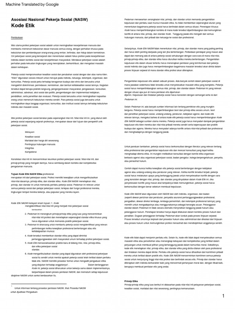 0 NASW-Code-of-Ethics (Translate) | PDF