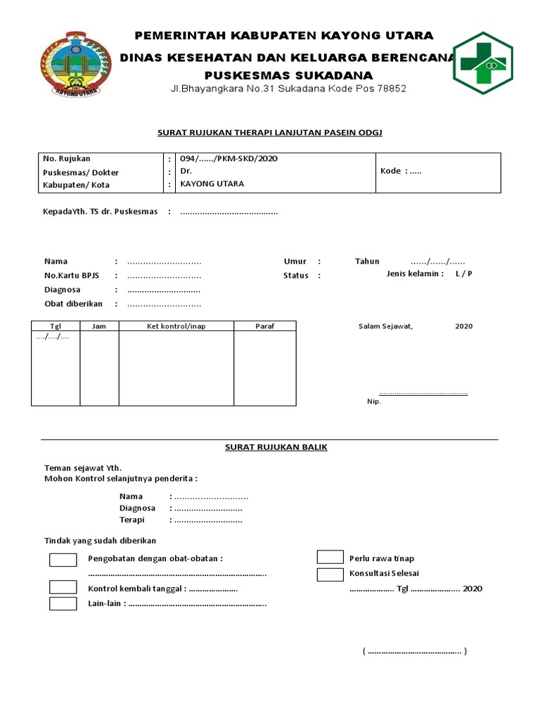 Contoh Surat Rujukan Bpjs Pdf