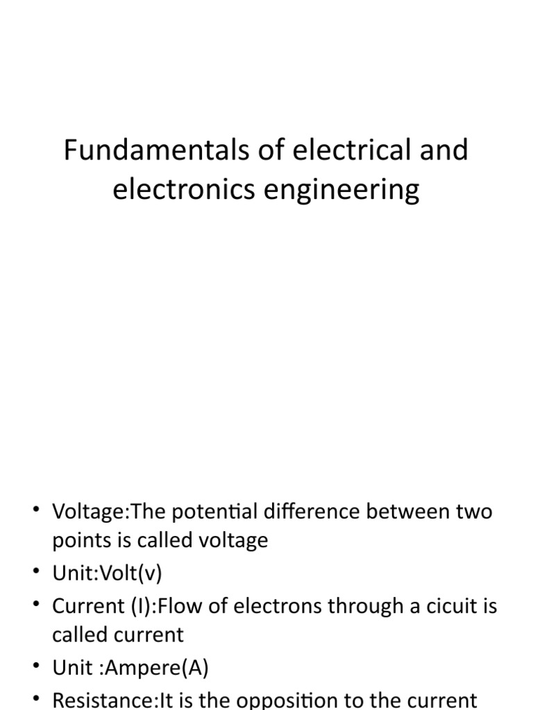 Fundamentals of Electrical and Electronics Engineering | PDF | Science & Mathematics